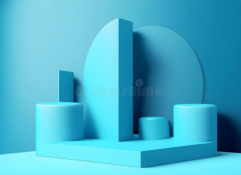 Blue Business Background for Product Presentation, Generative AI Stock ...