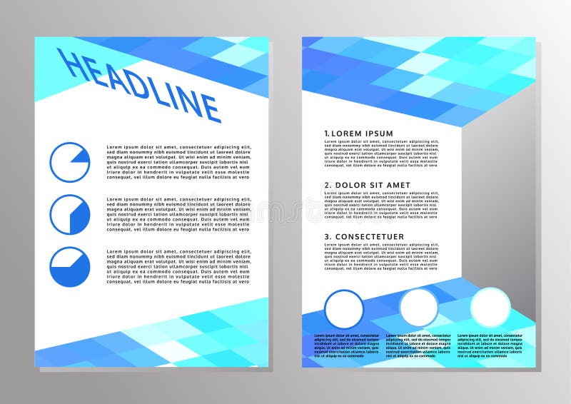 Blue Business Brochure Layout Design, Flyer Layout Template, Vector ...