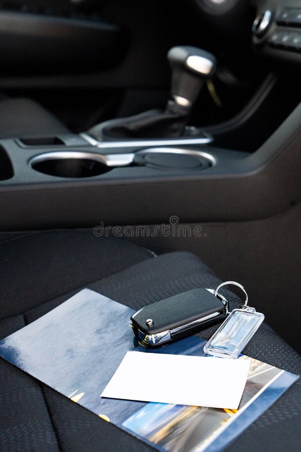 Blue Business Car with Shiny Front Lights Color Bright Keys Stock Photo ...