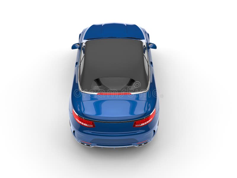 Blue Business Car - Top View Stock Illustration - Illustration of ...