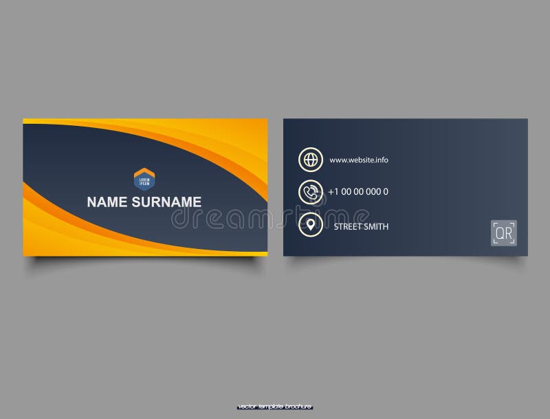 Blue Business Card. Corporate Company Business Card Template Vector ...