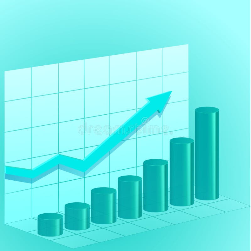 Blue business diagram stock vector. Illustration of market - 14622806