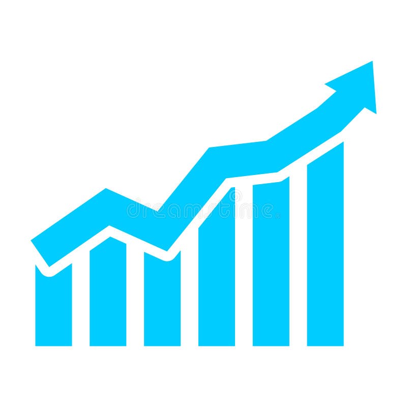 Blue Business Graph and Chart Stock Vector - Illustration of arrow ...