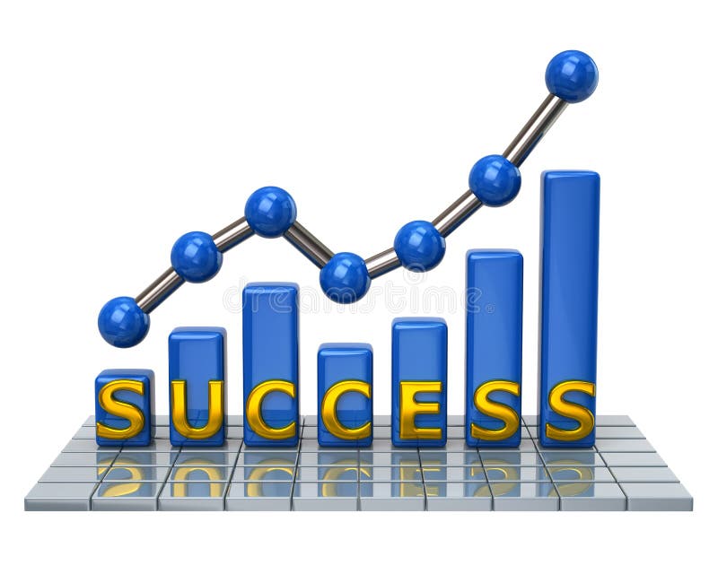 Graph of success stock illustration. Illustration of diagram - 915878