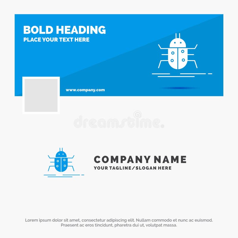 Blue Business Logo Template For Bug, Bugs, Insect, Testing, Virus ...