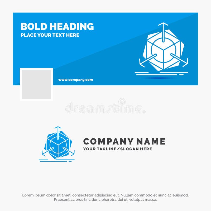 Blue Business Logo Template for 3d, Change, Correction, Modification ...