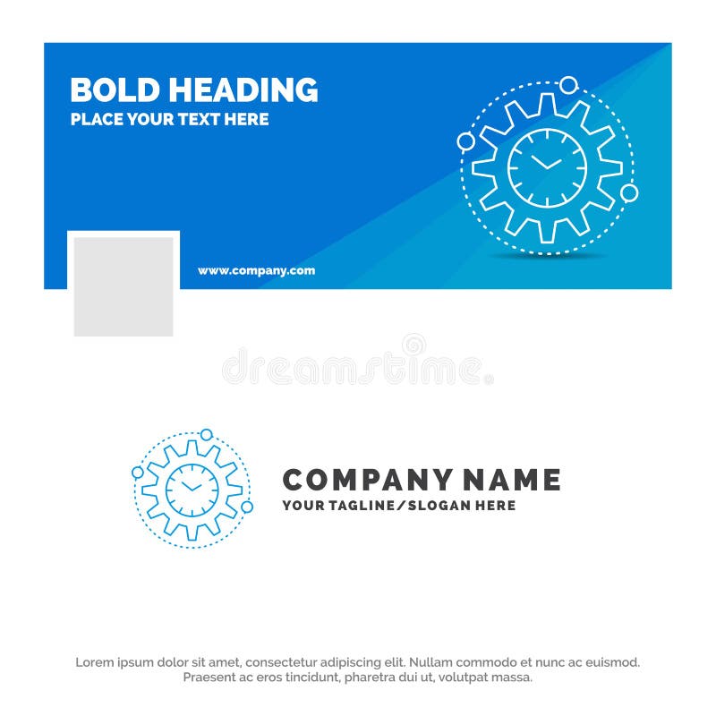 Blue Business Logo Template for Efficiency, Management, Processing ...