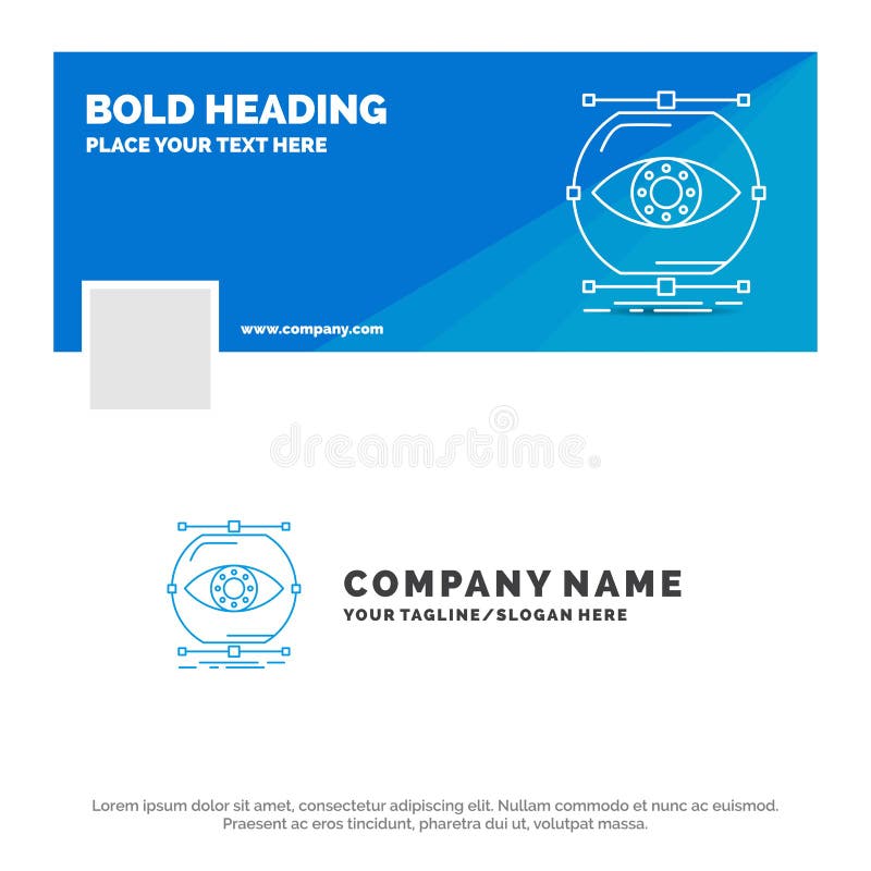 Blue Business Logo Template for Visualize, Conception, Monitoring ...