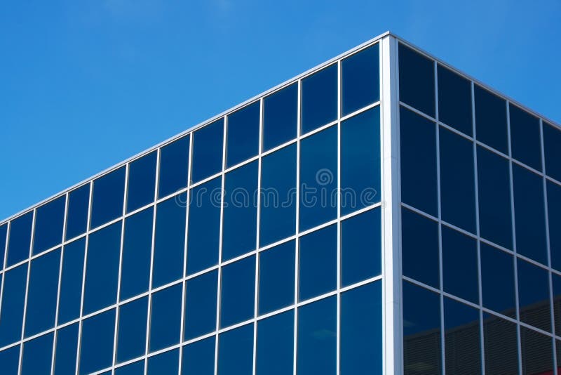 Glass Office Building Windows Clouds Sky Tree Reflection Finance ...