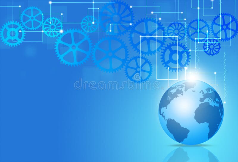 Blue Business Tech Background Stock Illustration - Illustration of ...