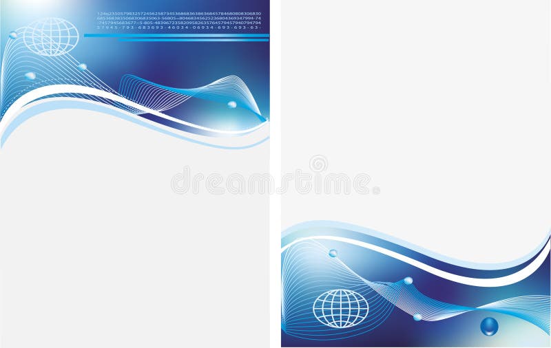 Blue presentation template stock illustration. Illustration of element ...