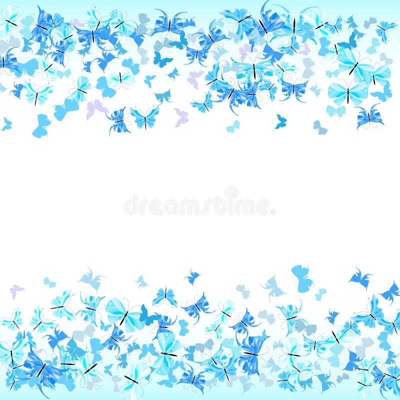 Blue Butterflies Pattern stock vector. Illustration of natural - 93746377
