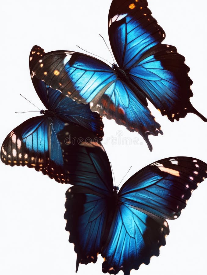 Blue butterflies stacked stock image. Image of nature - 388643331