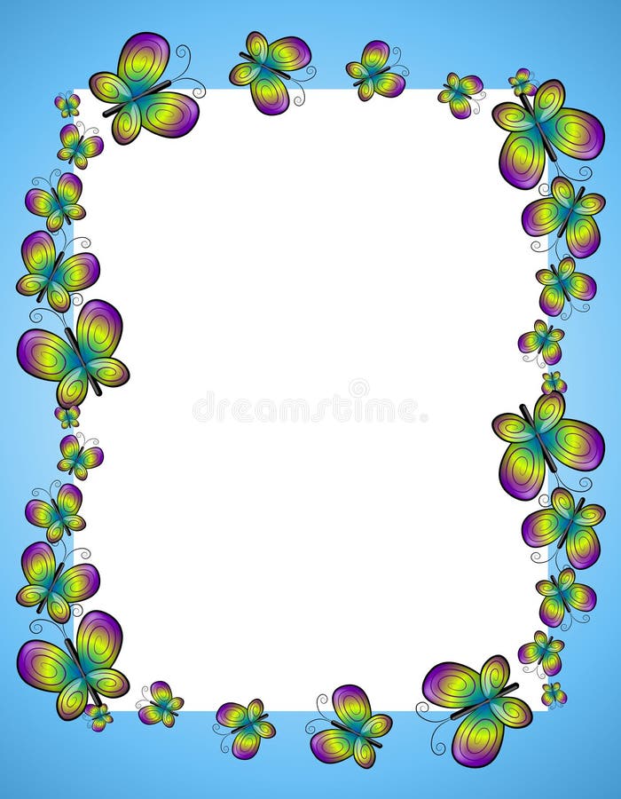 Border Line Design Butterfly