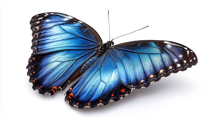 Blue Butterfly with Colorful Wings and Nature Display Stock Image ...
