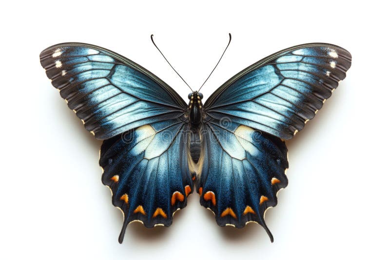 Blue Butterfly is Spreading Its Beautiful Wings Stock Image - Image of ...