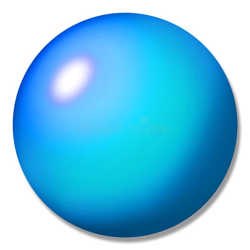 Blue button ball marble stock illustration. Illustration of children ...