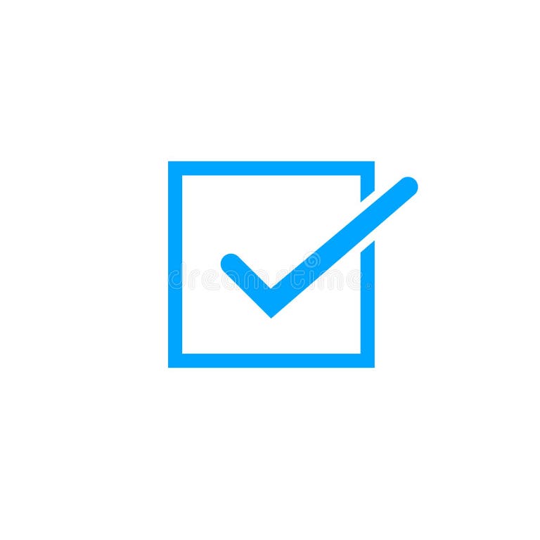 Blue Button with Checked or Approved Sign. User Interface Design. Blue ...