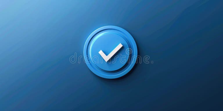 A Blue Button with a Checkmark Icon Used To Indicate Approval or ...