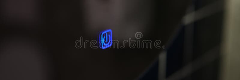 Blue Button Icon for Turning on Boiler in Bathroom Stock Image - Image ...