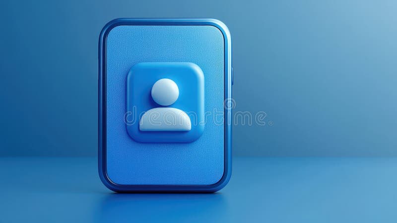 Blue Button Icon with White Person Symbol, Representing Accessibility ...