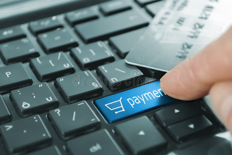 Pay button stock photo. Image of laptop, keyboard, multimedia - 36776316