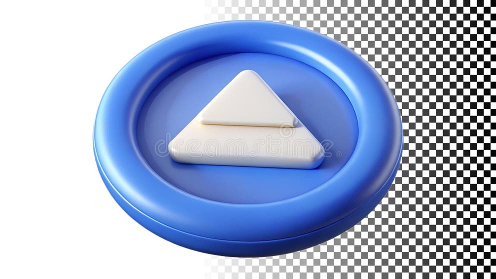 Blue Button with Triangle, an Interface Element for Media Png ...