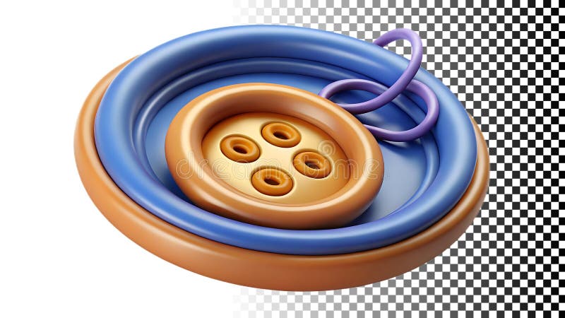 Blue Button, UI Element for Interface and Interactive Designs Png Transparent Image Generative ...