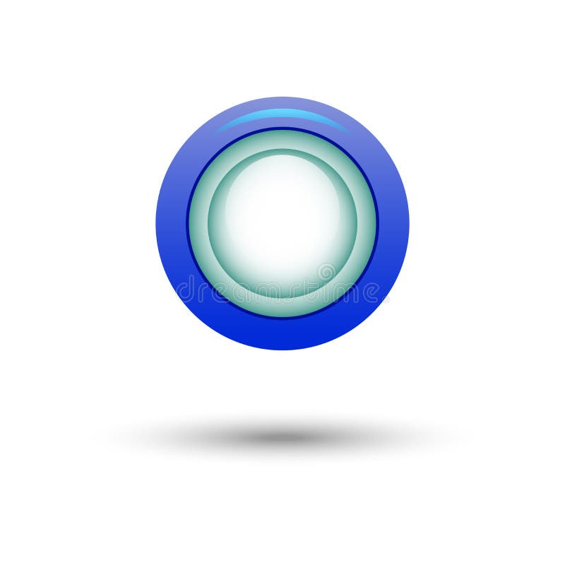 Blue button for website stock vector. Illustration of icon - 114655977