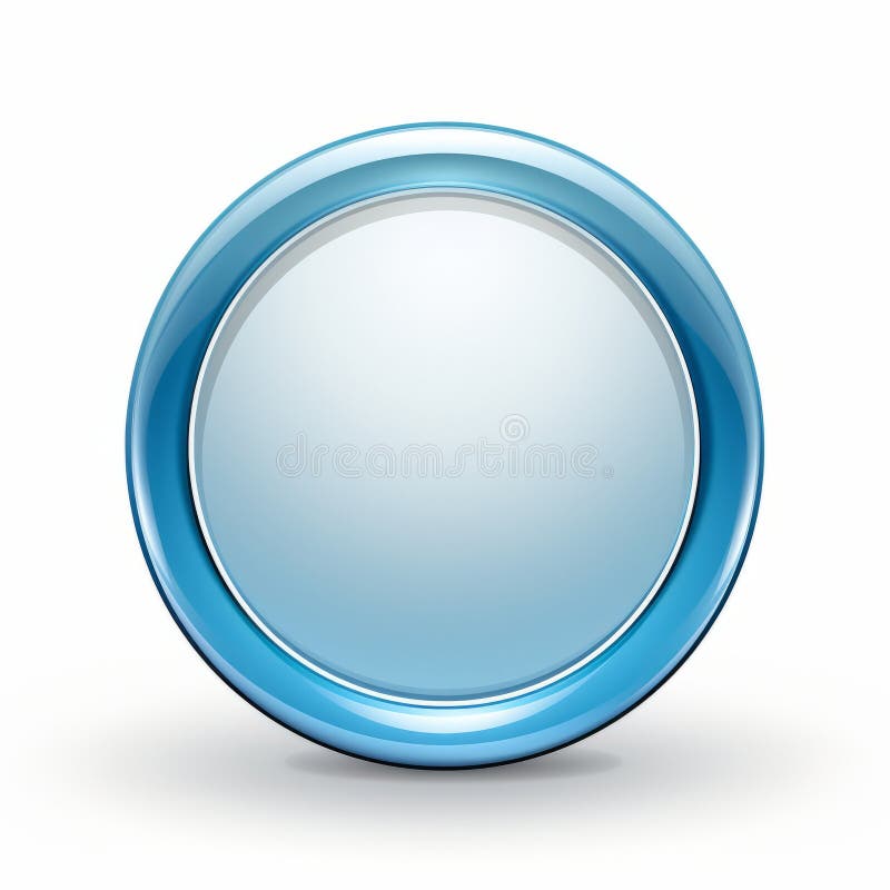 A Blue Button on a White Background Stock Illustration - Illustration of pattern, circle: 293333339