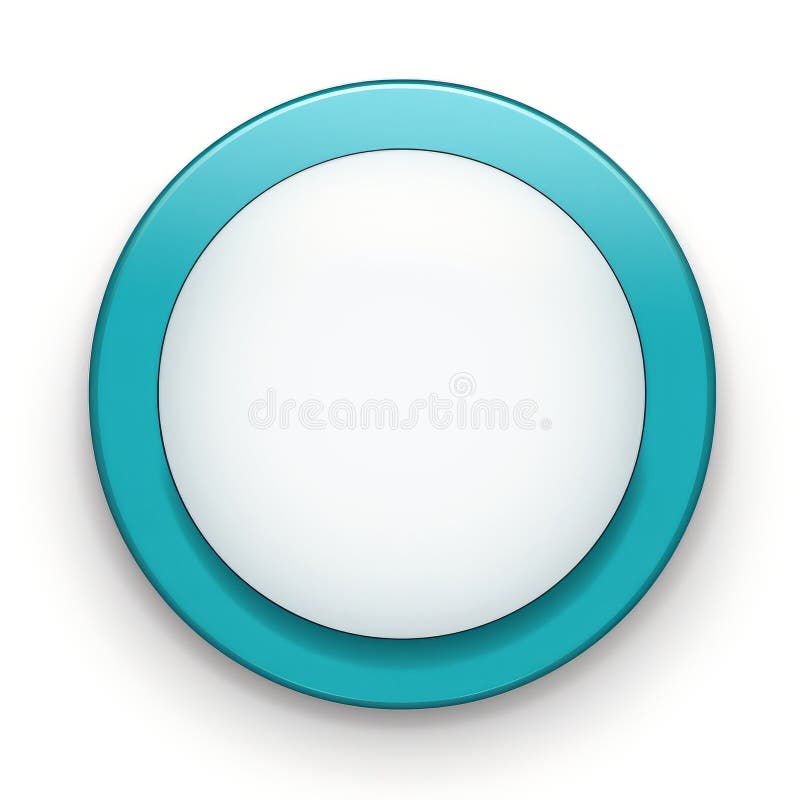 A Blue Button with a White Center on a White Background Stock Illustration - Illustration of ...
