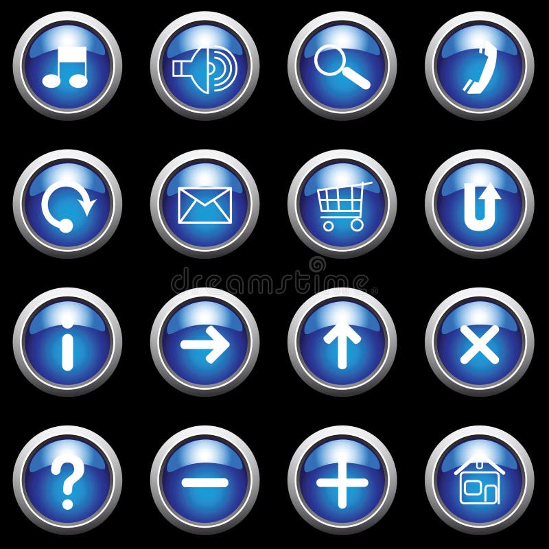 Glowing Light Effect Sparkling Web Buttons Stock Vector - Illustration ...