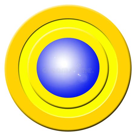 Blue buzzer button stock illustration. Illustration of grey - 3463699