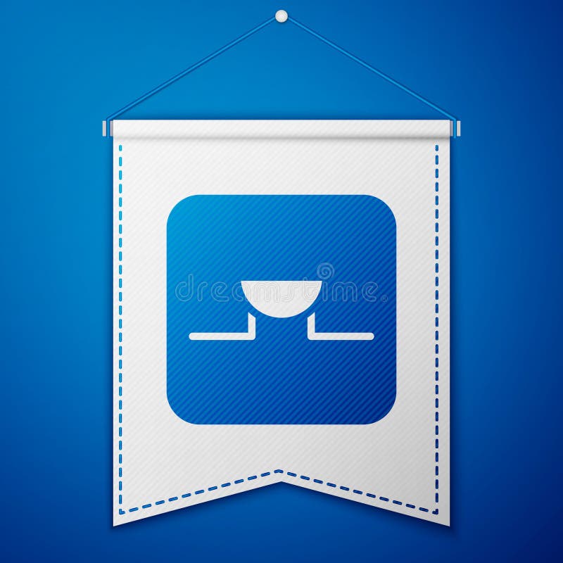 Blue Buzzer in Electronic Circuit Icon Isolated on Blue Background ...