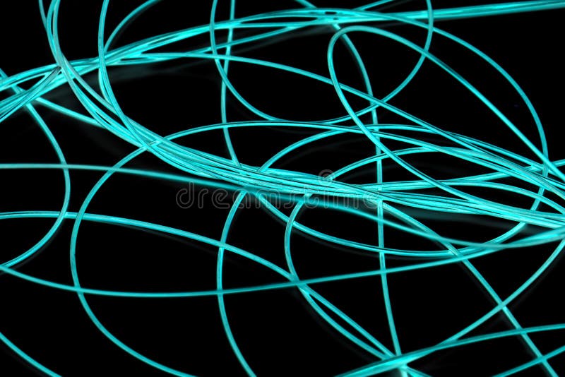 Blue Cable on a Black Background. the Inversion Stock Photo - Image of ...