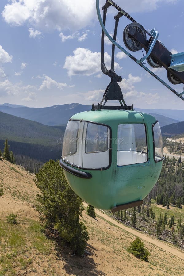 Blue Cable Car at Monarch Pass in Colorado Stock Image - Image of rocky ...