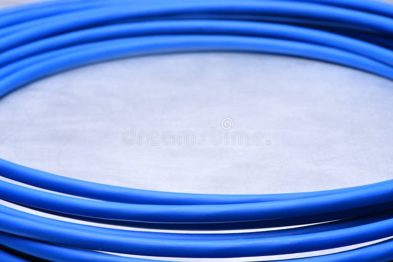 Blue Cable Bundles in Computer Global Network Stock Photo - Image of ...