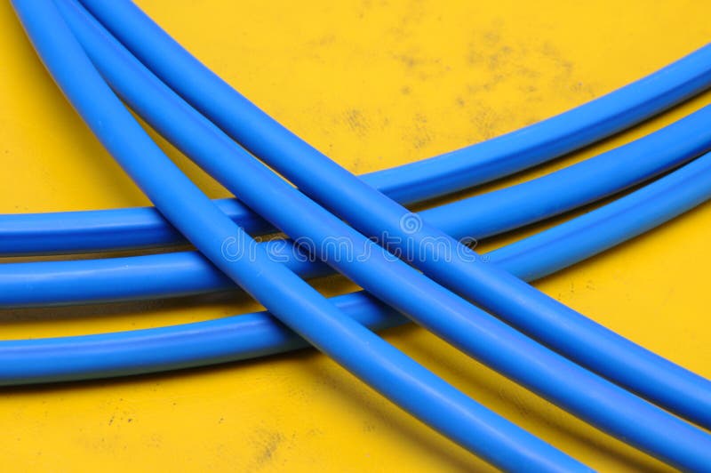 Blue Cable Bundles in Computer Global Network Stock Photo - Image of ...