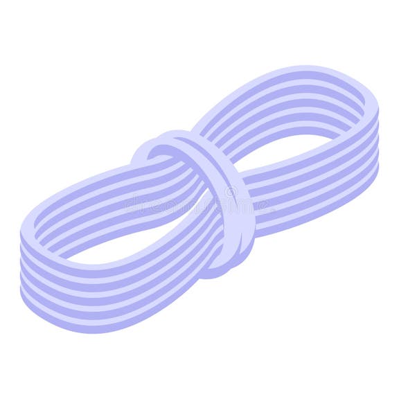 Blue Cable Wire is Folded and Tied with a Knot Stock Illustration ...