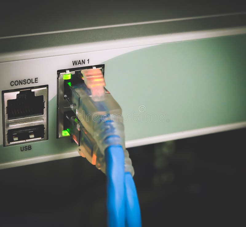 Blue Cablings Switch stock photo. Image of connection - 96598302