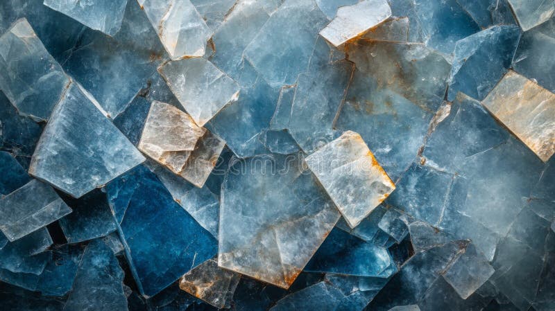 Blue Calcite Crystal Cluster Detailed Texture Stock Illustration ...