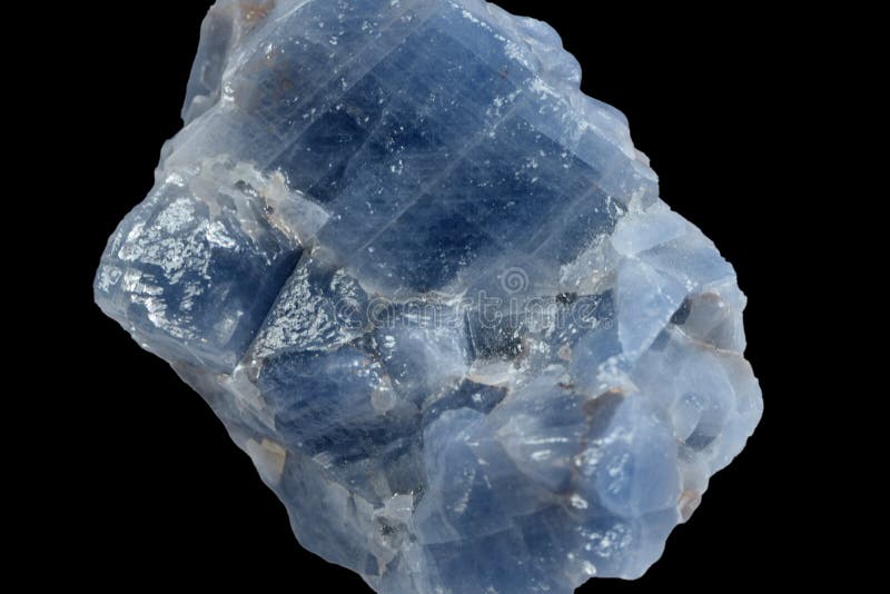 Blue Calcite Closeup stock image. Image of object, gemstone - 174811047