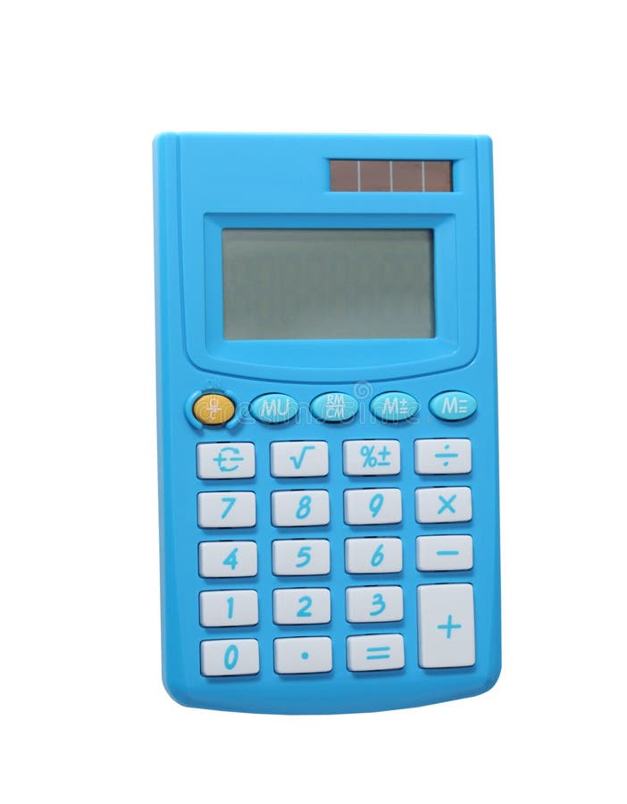 Blue calculator stock photo. Image of minus, equals, multiply - 1469306