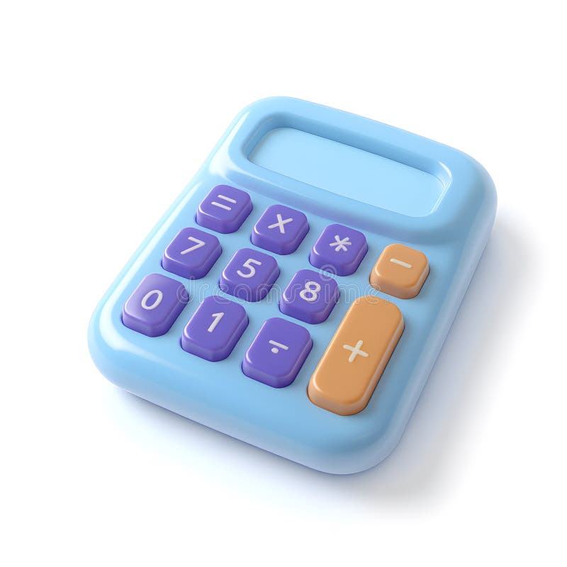 Blue Calculator for Basic Math Calculations Stock Photo - Image of ...
