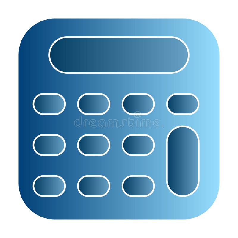Blue Calculator Finance and Business Flat Icon Gradient on White ...