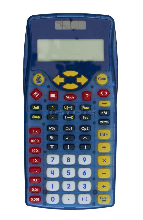 A Blue Calculator Isolated on White Stock Image - Image of calculator ...