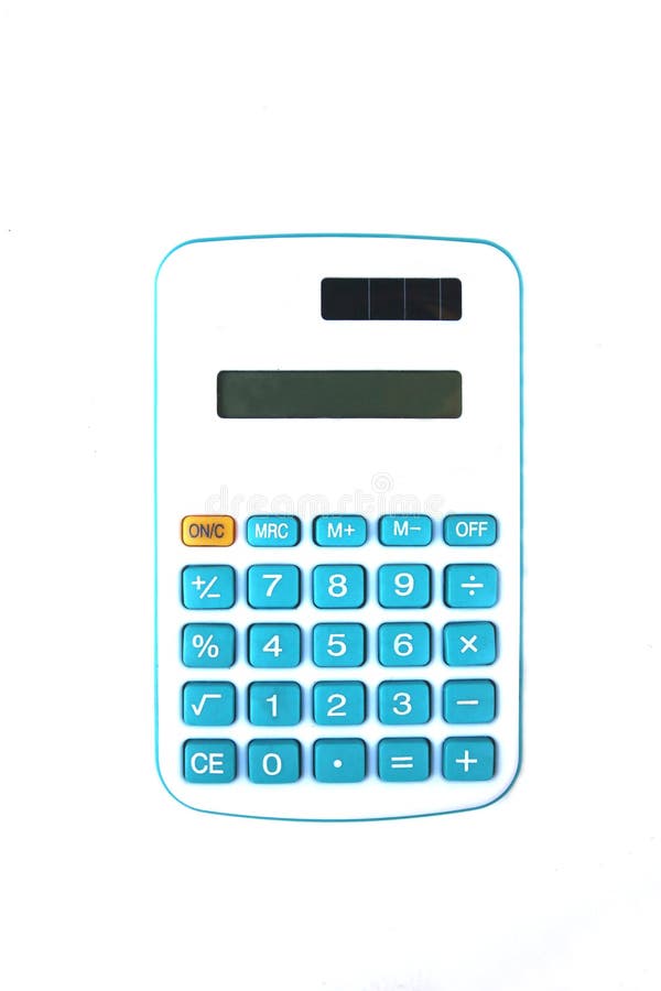 Blue calculator stock photo. Image of numbers, divide - 154459054