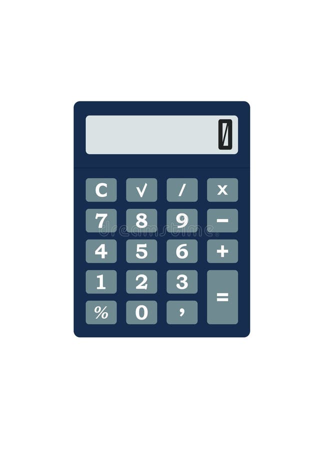 Blue Calculator Vector Image Electronic Device Stock Vector ...