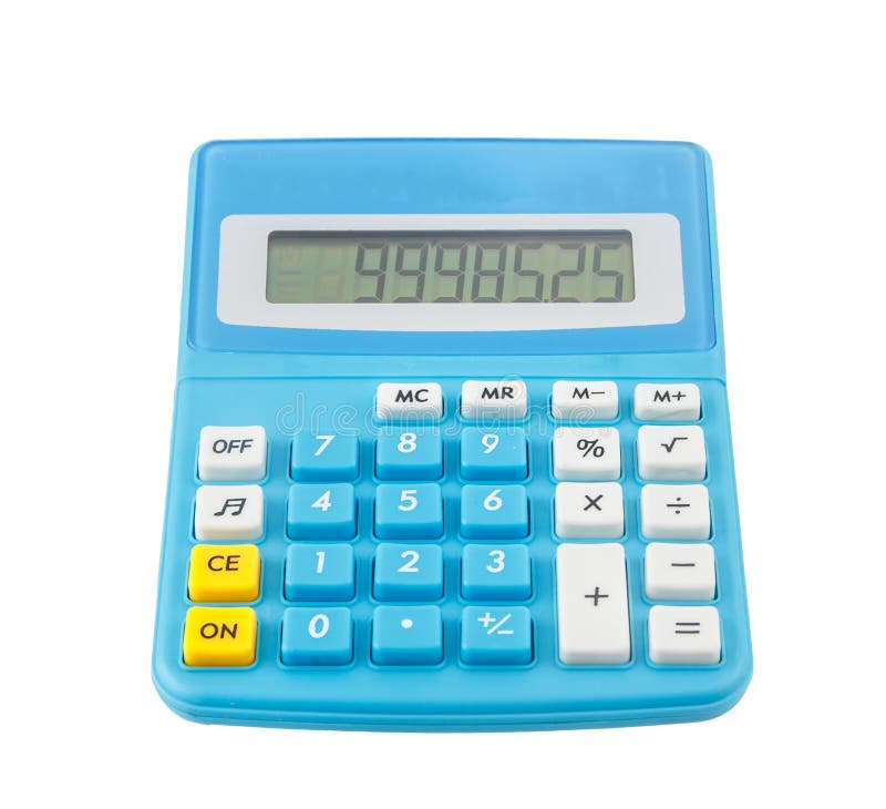 Inexpensive Solar Powered Electronic Calculator. Stock Image - Image of ...
