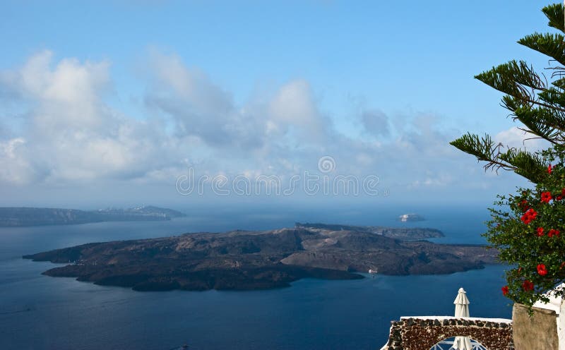 Blue caldera stock image. Image of santorini, blue, horizon - 12881403